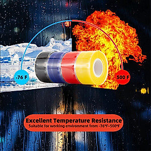 4 Rolls Self-fusing Silicone Tape 1'' X 10-Feet Self Bonding Repair Tape Silicone Grip and Wrap Repair Tape Rubber Sealing Tape Multi-Purpose Adhesive Tape for Gym Equipment Hose Emergency Repair