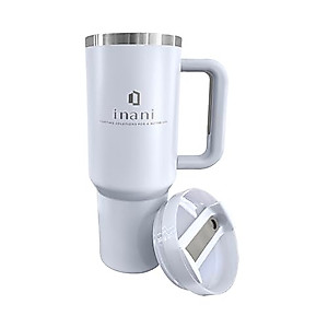 inani 40oz Tumbler With Handle And Straw, Insulated Travel Cup, Leak-Resistant, Spill-Proof Lid, Dishwasher Safe, BPA-Free, Double-Wall Insulated Premium Mug For Hot Or Iced Beverage, Frost White