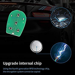 Car Key Fob Keyless Entry Remote Compatible with Toyota Avalon 2005-2008/ Solara 2004-2008/ Sequoia 2008 - 2017/ Highlander 2008-2013 Keyless Entry Remote Control Uncut Flip Replacement for GQ43VT20T