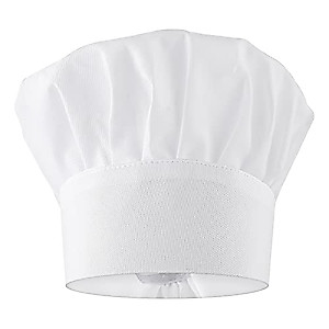 Yolev Chef Hat for Kids Chef Toques Kitchen Chef Caps for Cooking, Baking, Party Favors, Home Kitchen, School, and Restaurant White