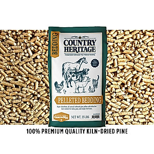 Country Heritage Premium Low Dust Pelleted Bedding Super Absorbent All Natural Softwood Pine Pellets 35 lbs.