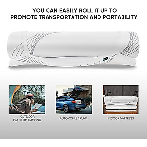 FLEXPEDIC 3D Breathable Mesh Cover and Coconut Shell Carbon Twin Memory Foam Firm Mattress Topper 3 Inch, Double-Sided Cooling Pad with Non-Slip Ventilated Cover, Pressure-Free Mattresses Toppers