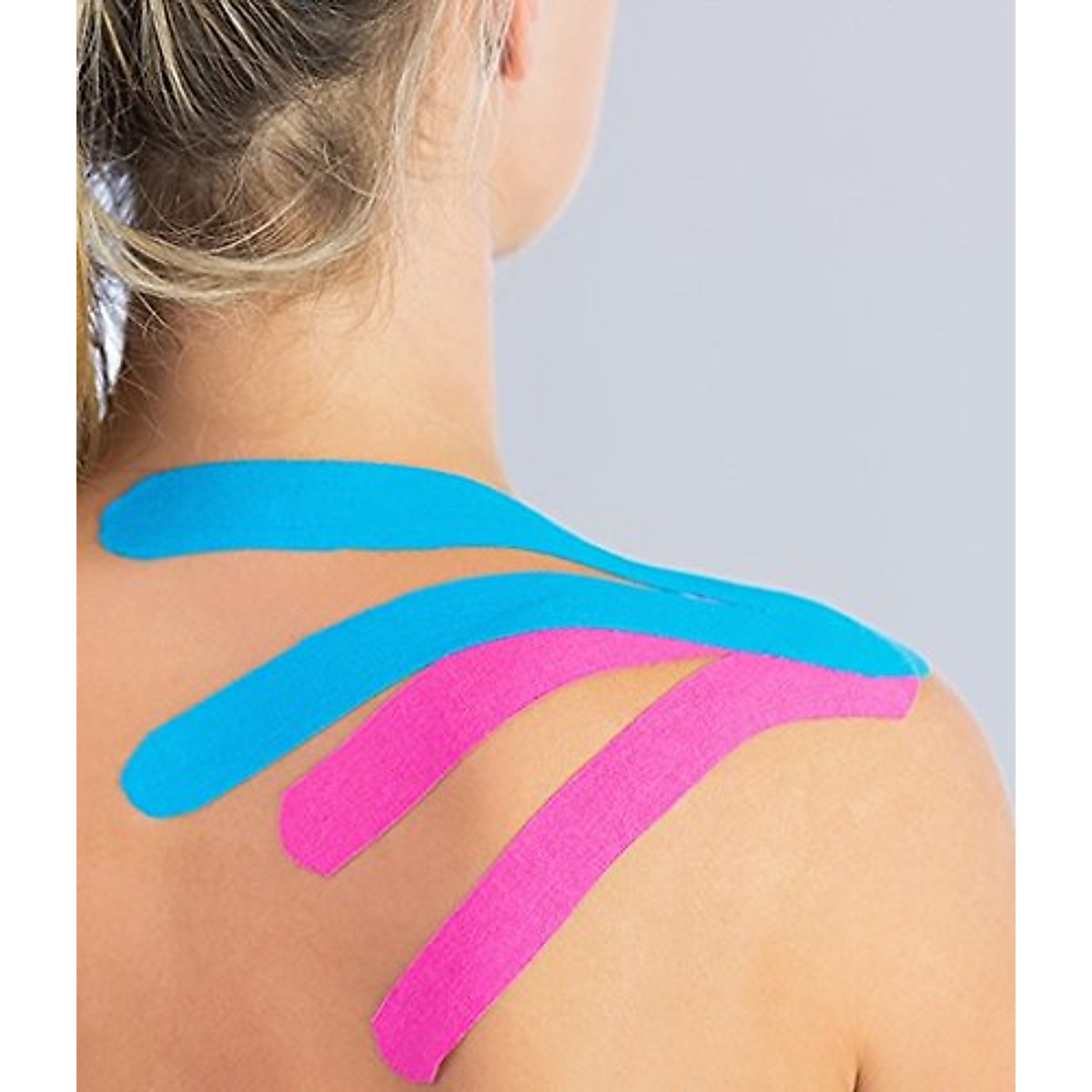 Kinesiology Tape Pro, Athletic Waterproof Muscle Support Adhesive Kinesio Sport Tape for Athletes 2 inches x 16.4 feet, 2 Rolls, Light Blue