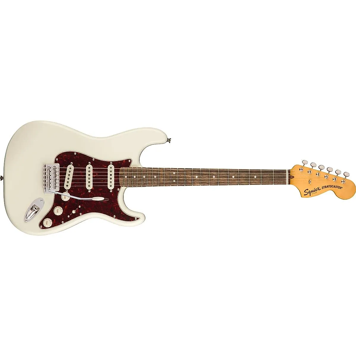Squier Classic Vibe 70s Stratocaster Electric Guitar, with 2-Year Warranty, Olympic White, Laurel Fingerboard