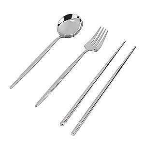 Cutlery Set Office Travel Chopsticks Portable Outdoor Tableware Spoon Stainless Steel Table Spoon Chopsticks Spoon Cooking Tableware Knife Set Tableware Kitchen Traveling