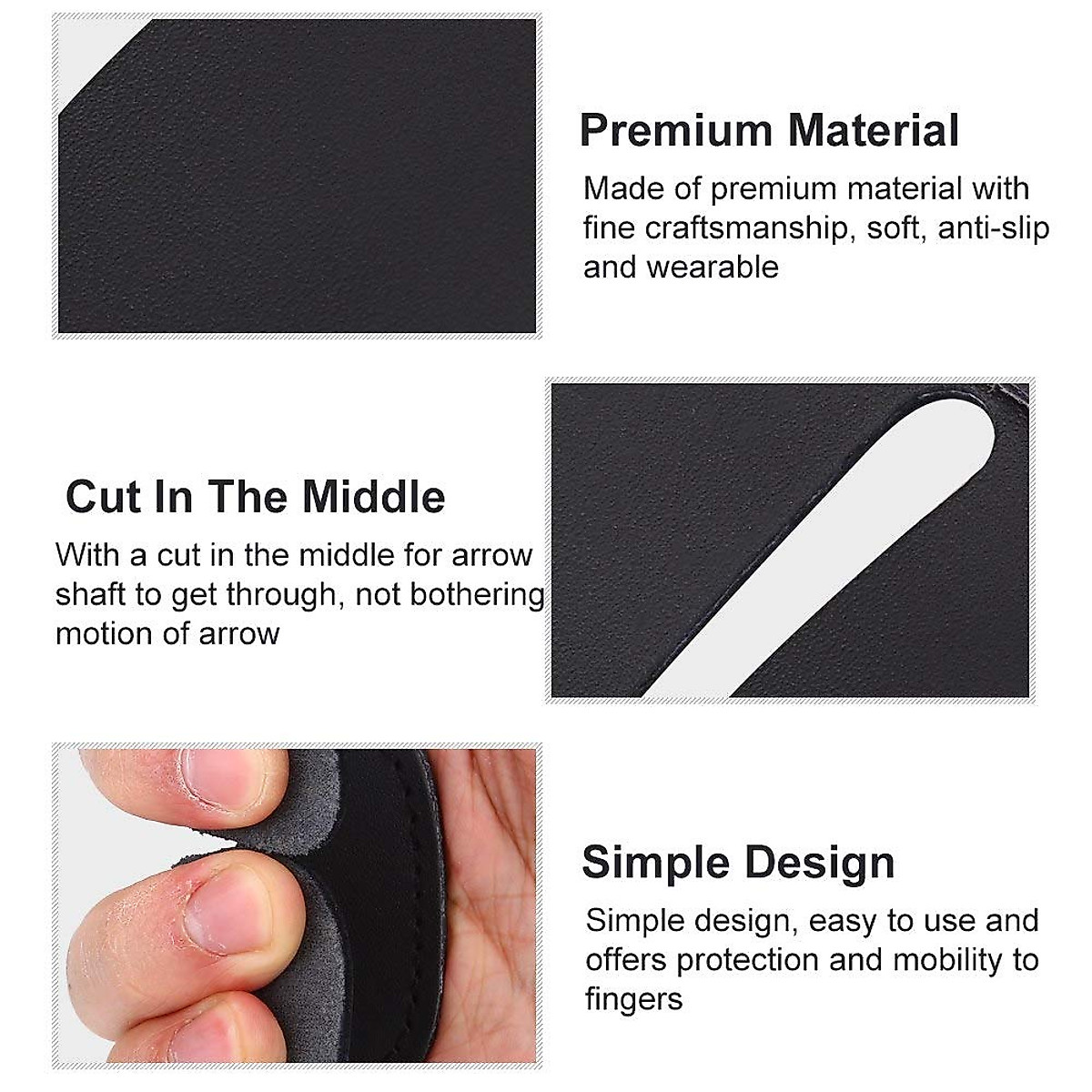 Wearable Archery Finger Protector, Anti-Slip Archery Hand Guard, Easy to Use Soft for Archery Lovers