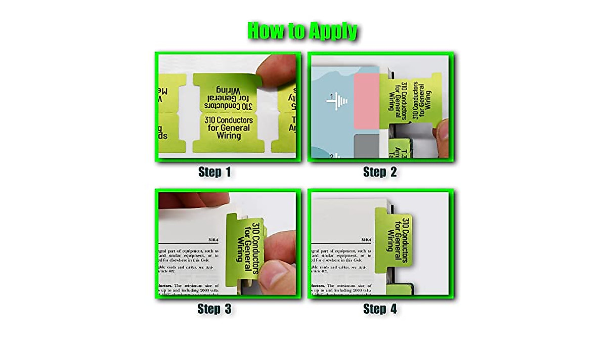 NEC Self-Adhesive Tabs for Electrical Code | Color-Coded & Durable