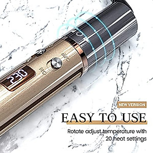 FURIDEN Hair Straightener and Curler 2 in 1, Flat Iron Curling Iron in One, Flat Iron Hair Straightener, No Frizz | Long-Lasting Finish