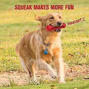petizer Dog Squeaky Toys for Aggressive Chewers, Tough Toothbrush Dog Chew Toy, Nearly Indestructible Rubber Toys for Pet Training, Teeth Cleaning, Playing and Chewing for Medium & Large Breeds