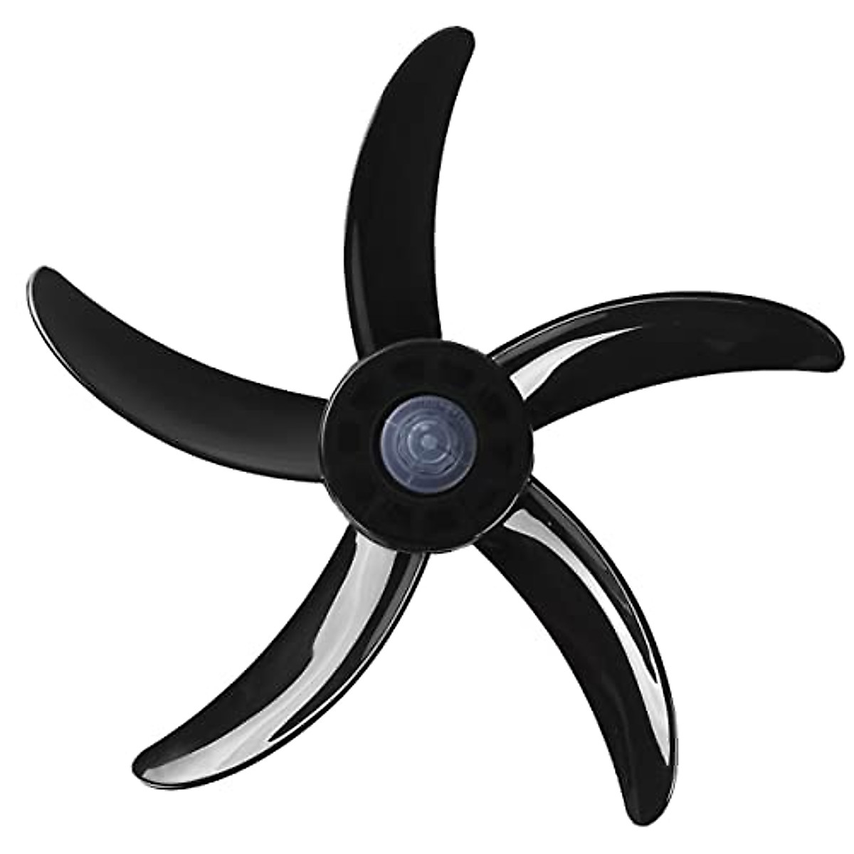 iiniim 5 Leaves Plastic Fan Blade 20 Inch Household Standing Pedestal Fan Table Fanner Replacement Part with Nut Cover Black One Size