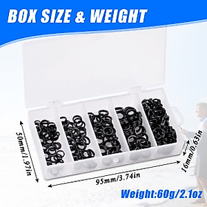 Stainless Steel Split Ring for Fishing Lures 200pcs Jig Split Ring Saltwater Fishing Tackle Line Connector Split Rings Freshwater Loop for Lure Making (Black)