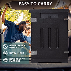 YITAHOME EPP Insulated Food Pan Carrier, 95 Qt Hot Box for Catering w/Stainless Steel Pan, Catering Food Warmer for 5 Full-Size Pans for Restaurant Family Gathering, Lightweight, High Performance