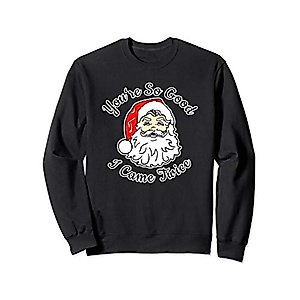 CAME TWICE Dirty Xmas Funny Adult Humor Ugly Sweater Hoodie