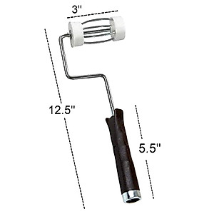2 ALAZCO Heavy Duty Paint Roller Frame 3" for Small Areas Edges and Corners - Ergonomic Nonslip Handle