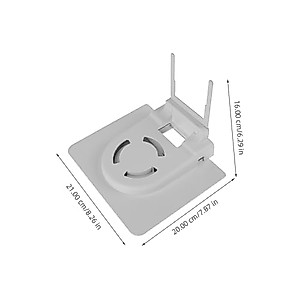 VILLFUL Wall Bracket Bathroom Electrical Outlet Shelf Outlet Shelf for Home Wall Outlet Shelf Router Wall Mount Bracket Storage Shelf for Outlet Wall Mount Router Shelf Plastic White