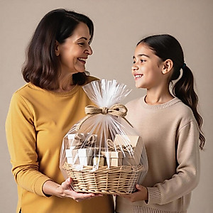 Morepack Cellophane Bags,18x30 Inch 20PCS Cellophane/Cello Wrap for Gift Baskets, Clear Basket Bags