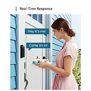 eufy Security, Wi-Fi Video Doorbell, 1080p-Grade Resolution, No Monthly Fee, Secure Local Storage, Human Detection, 2-way Audio, Free Wireless Chime-Requires Existing Doorbell Wires (Renewed)