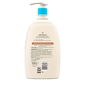 Aveeno Baby Daily Moisture Gentle Bath Wash & Shampoo with Natural Oat Extract, Hypoallergenic, Tear-Free & Paraben-Free Formula For Sensitive Hair & Skin, Lightly Scented, 33 fl. oz