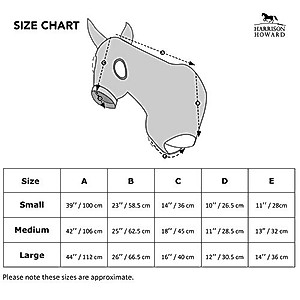 Harrison Howard Horse Stretchy Head Hood with Zipper Black Large L
