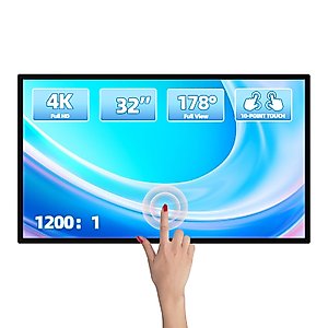 YIXZSWD 32 Inch Touch Screen Digital Signage, Smart Digital Calendar Digital Signage Display for Advertising,Plug&Play,Intelligent Split Screen,Built-in Speakers,Support HD-MI Input,Android System