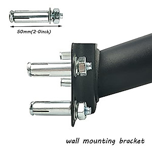 Street Light Pole,Street Light Mounting Arm Black Metal Thickened Pipes Rustproof Waterproof Barn Light Fixture Adaptor Outdoor Arm for Led Street Light,Wall Mounted (12 inch Black Thicken)