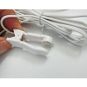 2pcs Breast & Ear Clip Electrode Lead Wires Jack DC 3.5mm Replacement Cables (DC Head 3.5mm)