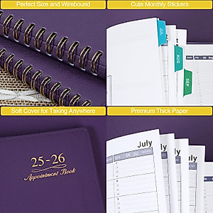 2023 Appointment Book - Weekly Appointment Book 2023, January - December 2023, Hourly Planner with Tabs, 15 Minutes, 8.26"x 10.7", Wirebound - Purple