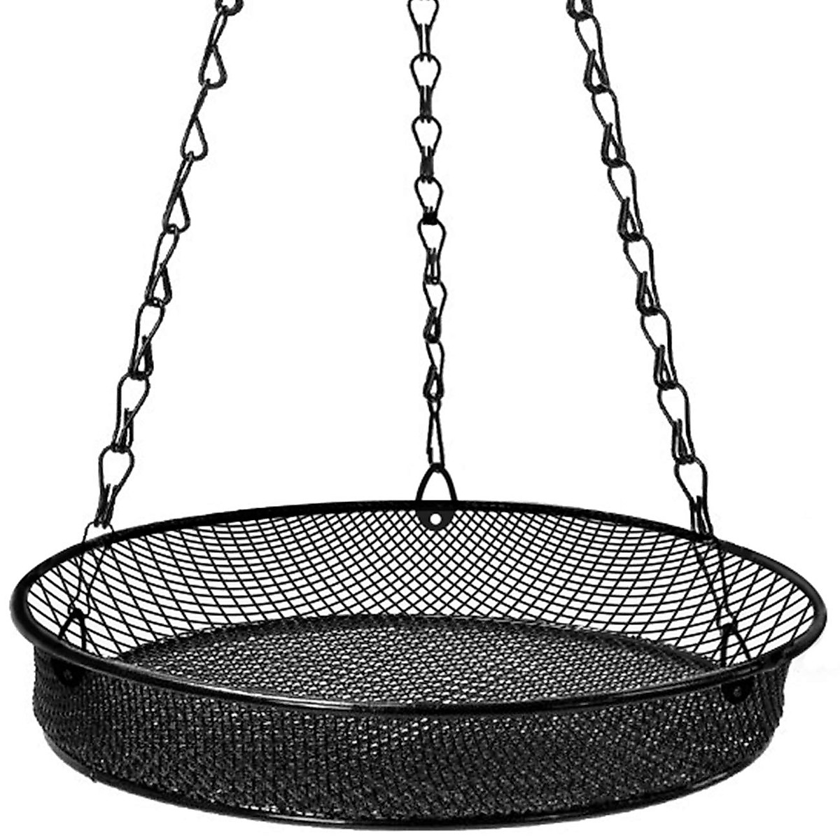 Sorbus Bird Feeder Hanging Tray, Seed Tray for Bird Feeders, Great for Attracting Birds Outdoors, Backyard, Garden (Black)