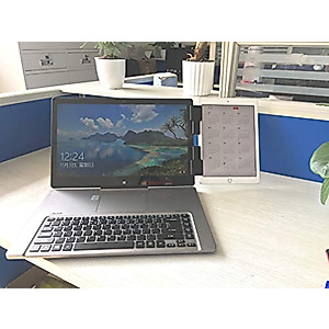 xcivi Phone Tablet to Laptop Clip/ Connect Laptop Clip/ Laptop Side Mount /Duo Screens Mount for Laptop and Monitor (Black - 2pack)