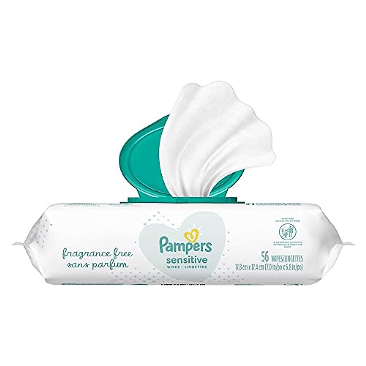 Baby Wipes, Pampers Sensitive Water Based Baby Diaper Wipes, Hypoallergenic and Unscented, 3X Pop-Top Pack,s 392 Total Wipes (Packaging May Vary)