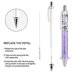 Personalized Custom Purple Butterfly Flower Pens with Stylus Tip, Customized Engraving Ballpoint Pens with Name Massage Text Logo, Gift Ideas for School Office Business Birthday Graduation Anniversari