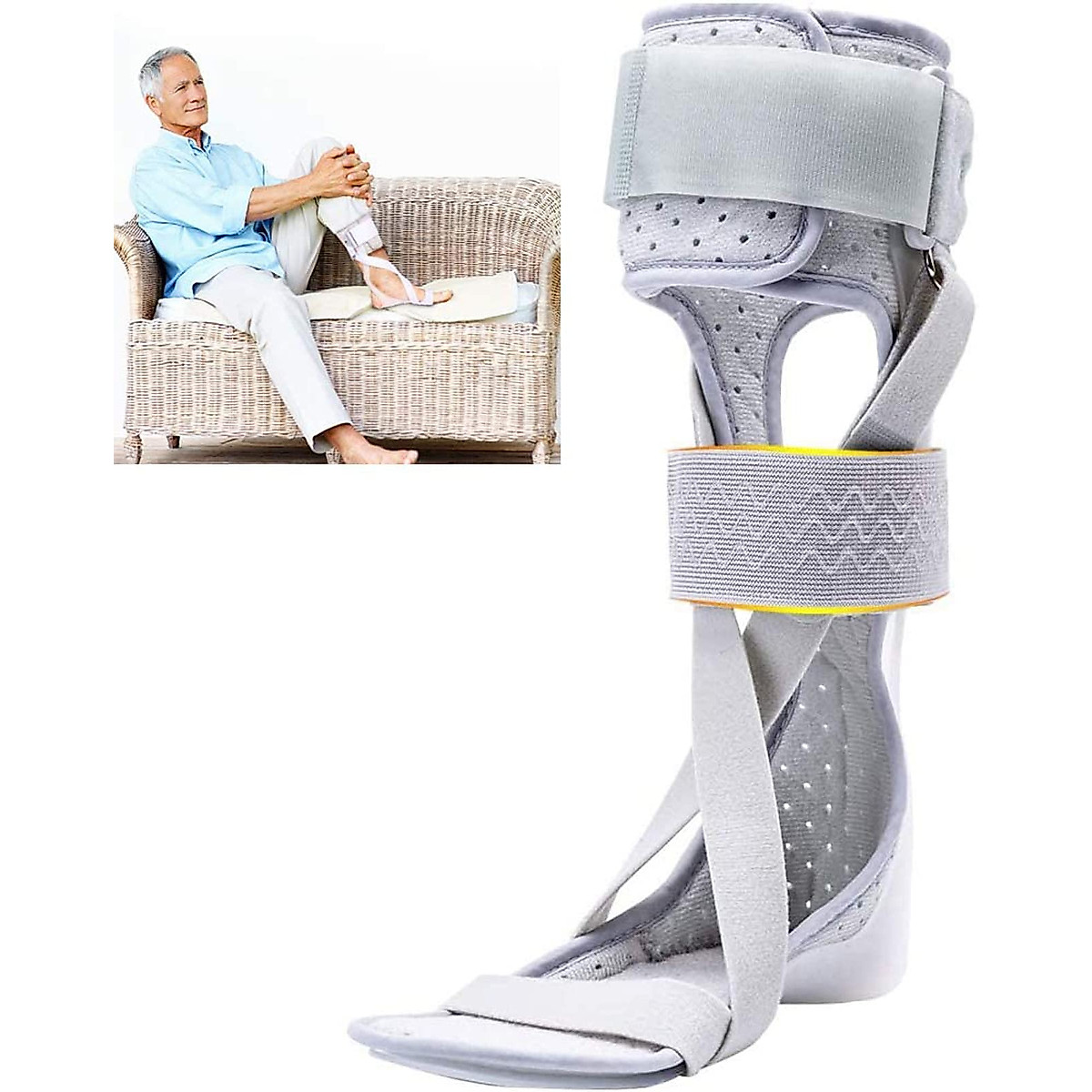 CUSMA Foot Drop Orthosis Brace - Ankle Correction Splint for Treatment of Plantar Fasciitis Achilles Tendonitis & Drop Foot,XL