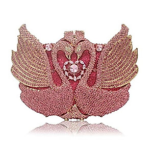 ZLXDP Swan Shape Clutch Bag Evening Bag Crystal Clutch Hand Bags Purse Wallet Wedding Package (Color : D, Size : 1)