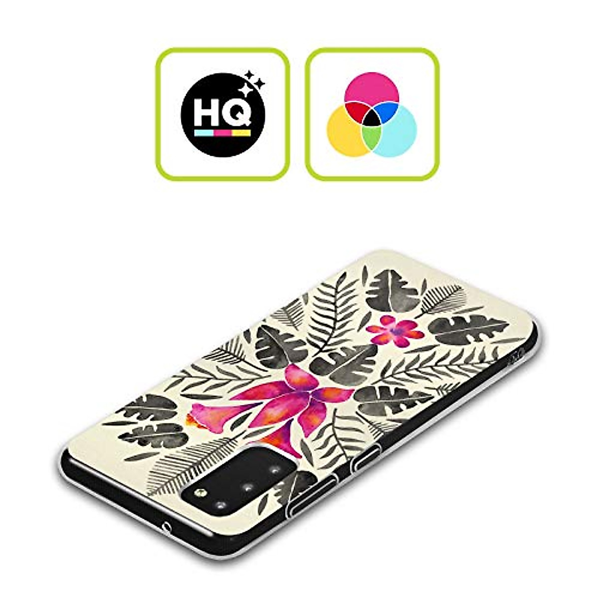 Head Case Designs Officially Licensed Cat Coquillette Grey Pink Tropical Symmetry Nature Soft Gel Case Compatible with Galaxy Note20 Ultra / 5G