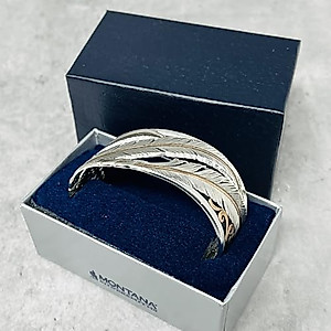 Montana Silversmiths Ladies Wind Dancer Pierced Feather Western Filigree Cuff Bracelet