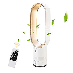 SABYDICAR 16 inch tower fan,quiet bladeless fan with remote control household energy-saving air purifier fan desktop electric fan for summer, bedroom, office, 90 degree rotating,easy operation
