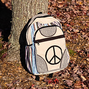 ThreadHeads Himalayan Hemp Simple Peace Backpack - 11"x16"