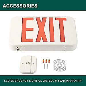 EXITLUX LED Exit Sign Combo – Reliable Emergency Lighting with Backup