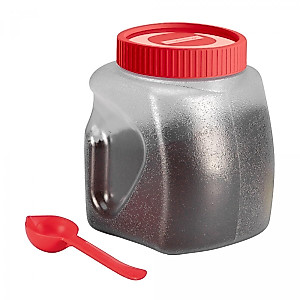 Tribello LARGE 22 OZ Ground Coffee Container For Coffee Beans, Plastic Jar With Screw On Lid For Dry Food Sugar, Flour, Coffee Grounds Container Storage With Scoop - Easy Grip - BPA Free