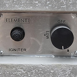 Hampton Concrete Fire Pit 56" x 32" Outdoor Patio Firepit Includes Lava Rocks Modern Fire Pits & Outdoor Fireplaces for Garden, Deck, Indoor & Outdoor Heating