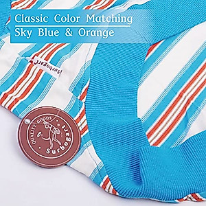 100% Cotton Striped Dog Shirt for Large Dogs, Stretchy Breathable Sleeveless Dog Clothes for Large Dogs, Surbogart by Xobberny Soft Lightweight Cool Pet T Shirt, 4X-Large