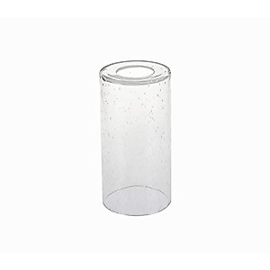 GoLucky Glass Cylinder Glass Shade Accessory Glass Lamp Fixture Shade Replacement Glass Piece with 1-5/8 Inch Fitter Multiple Specifications 4"(D)*5"(H). Multiple Specifications