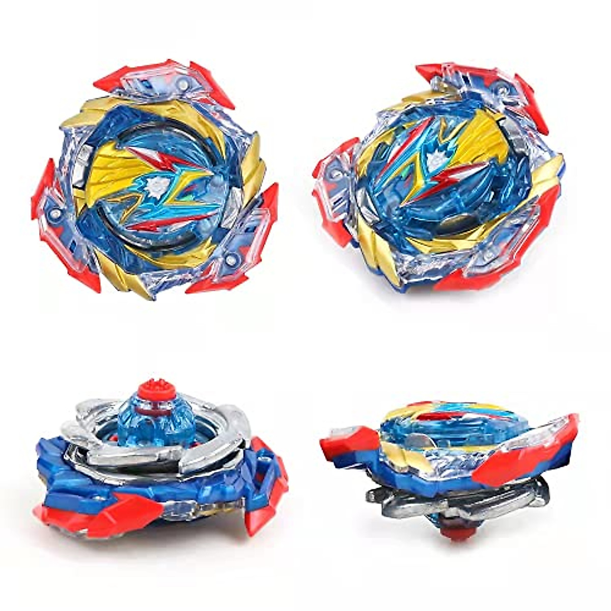 ASVEXKW Bey Battling Top Burst Gyro Toy Set Toy Gift for Children Boys Ages 6 8 10 12+ Combat Battling Game 6 Burst Spinning Tops 2 Two Way Launchers Grip Starter