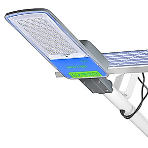 OKPRO S-480J 1000W Solar Street Lights Outdoor Waterproof, 6500K 100000LM Outdoor LED Street Light Dusk to Dawn, LED Wide Angle Lamp with Remote Control, for Parking Lot