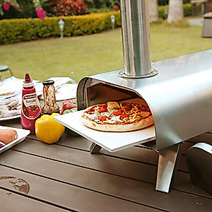 BIG HORN OUTDOORS Pizza Ovens Wood Pellet Pizza Oven Wood Fired Pizza Maker Portable Stainless Steel Pizza Grill