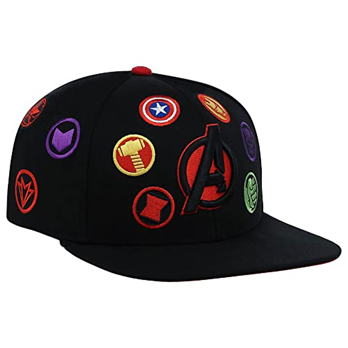 Marvel Avengers Adult All Over Adjustable Snapback Flat Bill Cap