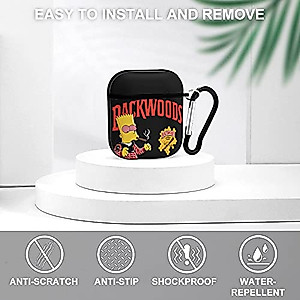 LotoGoto Backwoods Backwoods Backwoods Backwoods Wireless Charging Black-style1 Case with Keychain Cover for Apple Airpods 2&1, One Size