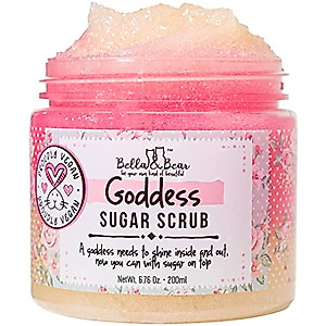 Bella and Bear Goddess Sugar Scrub, No Parabens, New Fragrance, Cruelty-Free, Vegan-Friendly Exfoliating, 6.7oz
