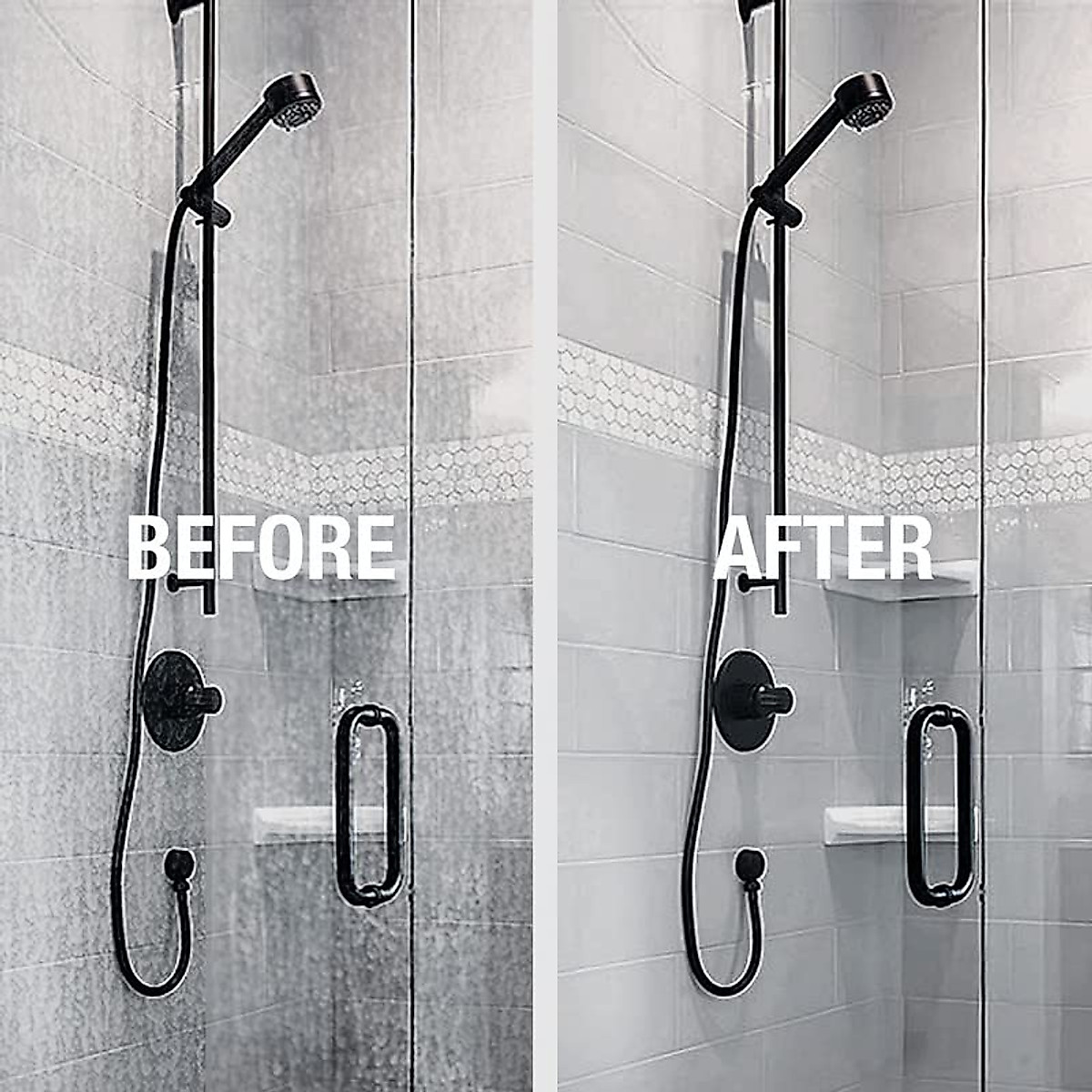 GlassGuard Glass Restoration Stain Remover to Clean Shower Doors | Glass Cleaner for Hard Water Stains, Water Spot, Soap Scum & Limescale | Tile & Bathtub Spot Cleaner with A Scouring Pad | 250ML