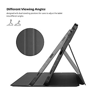 ProCase Case for Galaxy Tab S7 FE 5G 2021/S8 Plus 2022/S7 Plus 2020 12.4 inch with S Pen Holder, Smart Cover for 12.4" Samsung Galaxy Tablet (SM-X800 X806 T730 T736 T970 T975 T976 T978) -Black